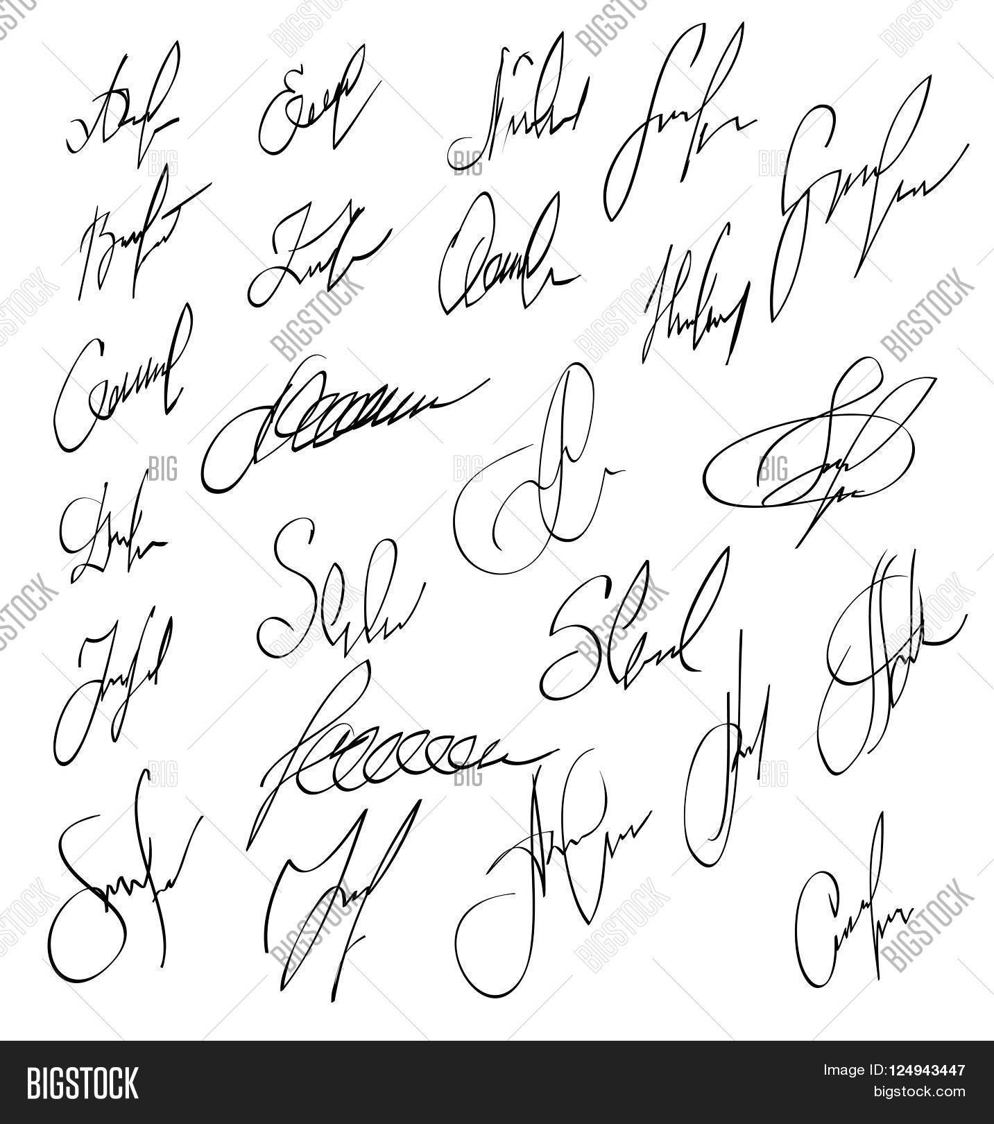 Collection Signatures Image & Photo (Free Trial) | Bigstock