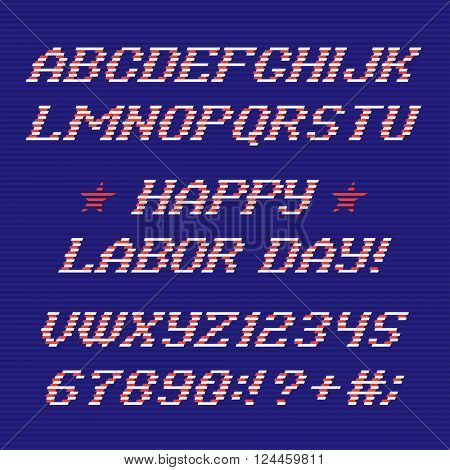 Happy Labor Day Font Vector & Photo (Free Trial) | Bigstock