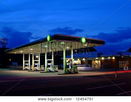 Gas Station Night Image & Photo (Free Trial) | Bigstock