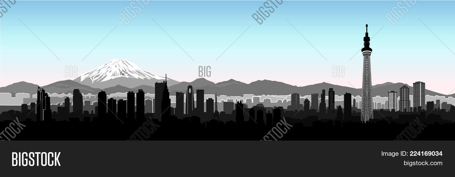 Tokyo City Skyline Vector & Photo (Free Trial) | Bigstock