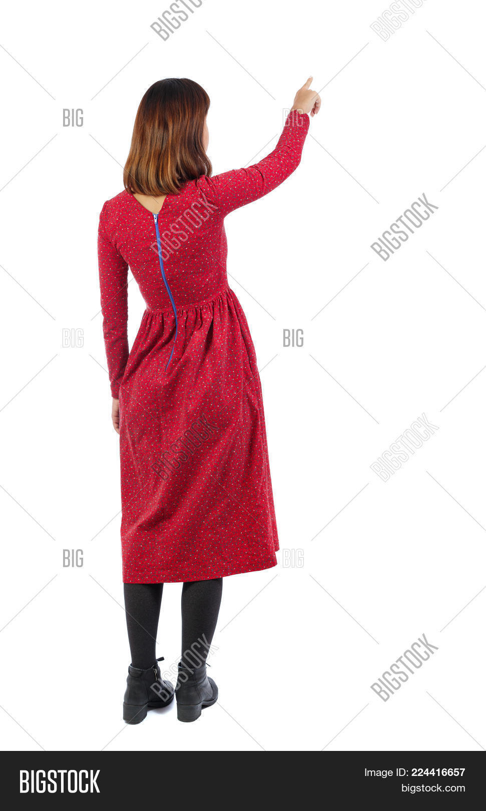 Imagen y foto Back View Pointing (prueba gratis) | Bigstock