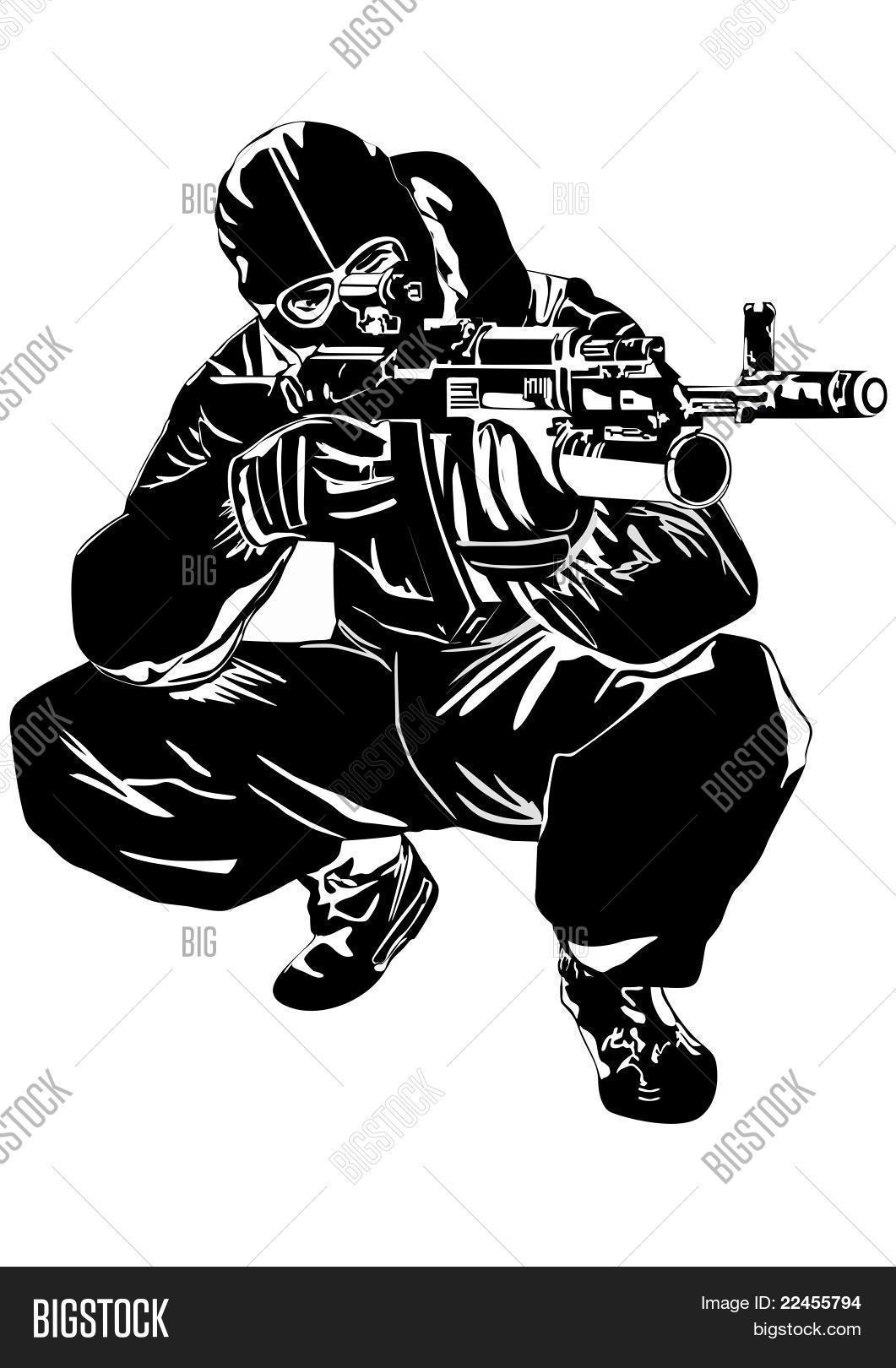 Sniper Vector & Photo (Free Trial) | Bigstock