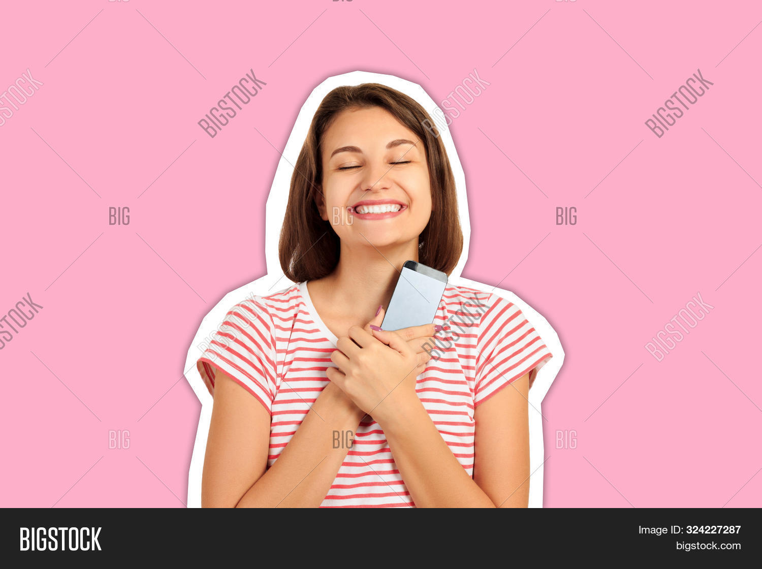 Happy Girl Pressed Image And Photo Free Trial Bigstock