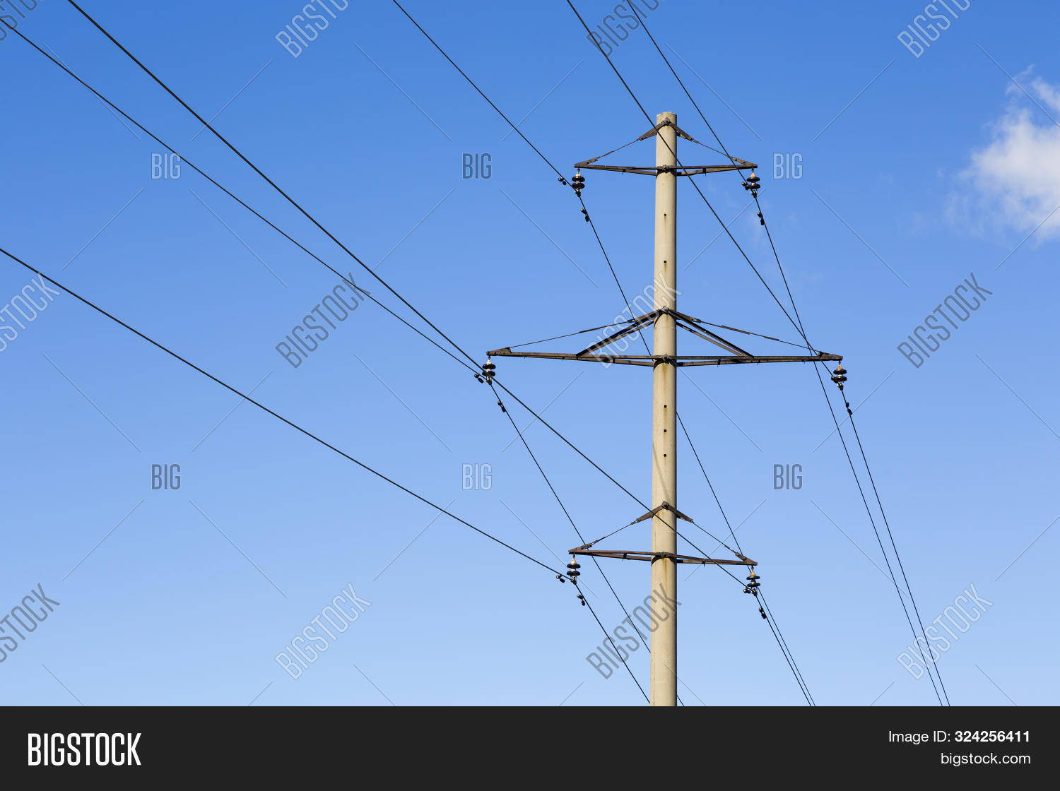 Concrete Power Line Image & Photo (Free Trial) | Bigstock