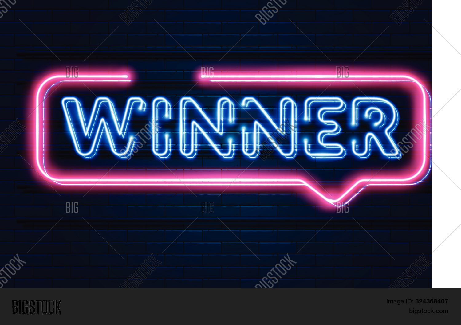 Winner Neon Sign Vector & Photo (Free Trial) | Bigstock