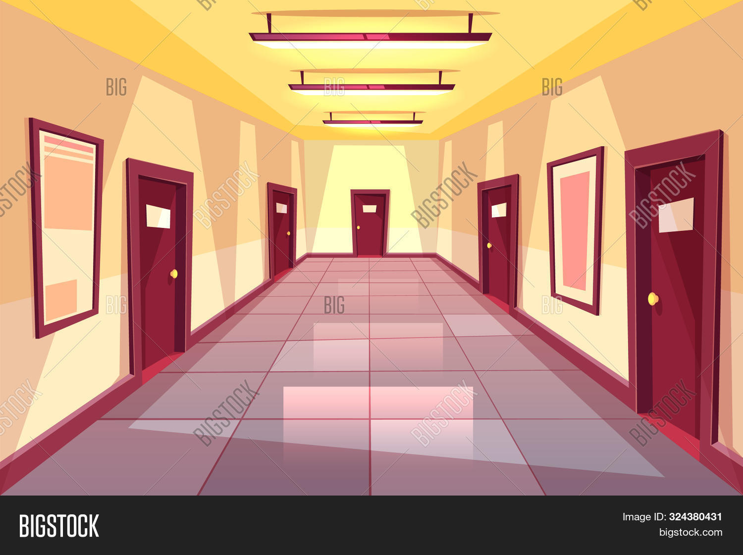 Cartoon Hallway, Image & Photo (Free Trial) | Bigstock