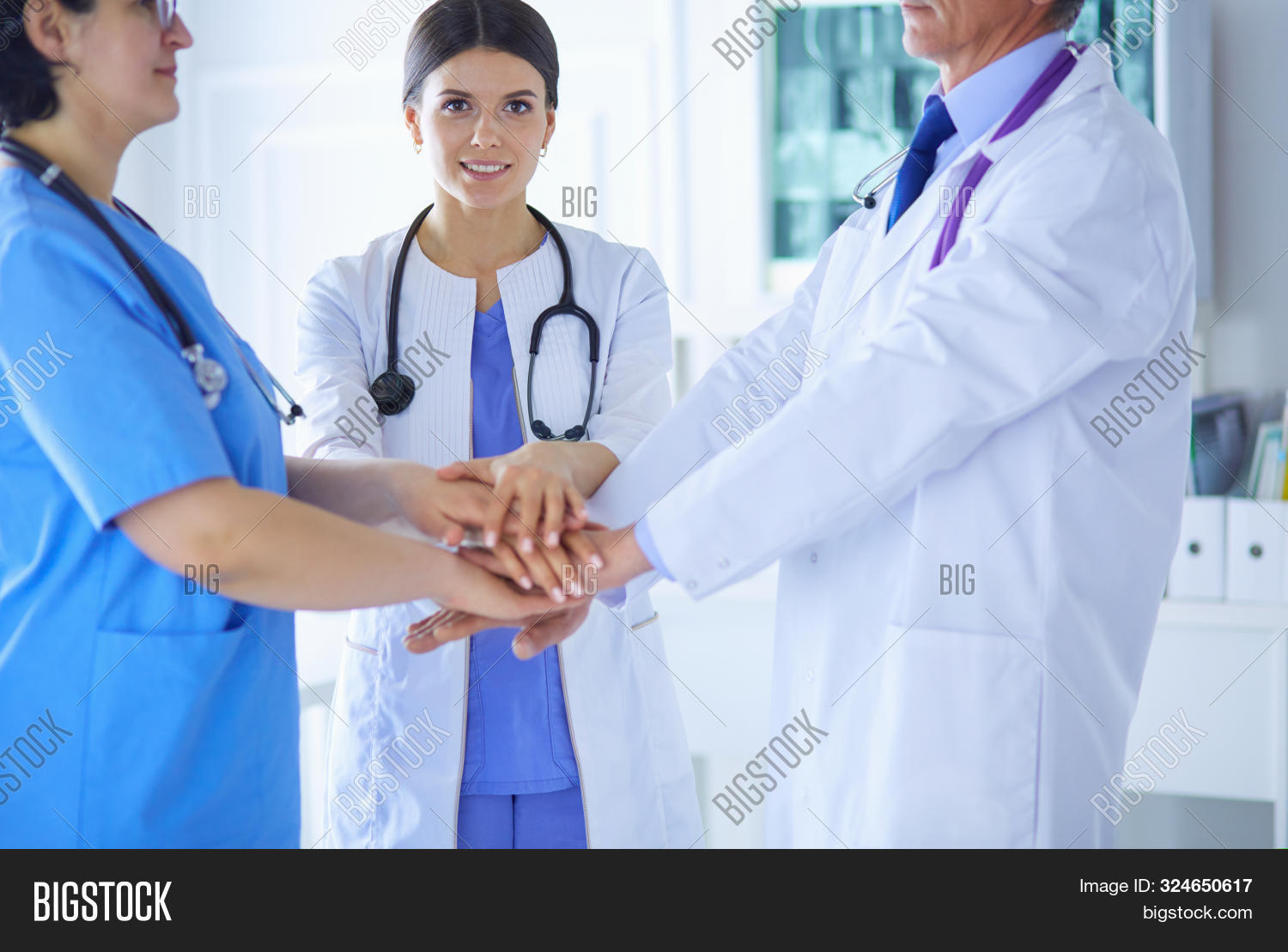 Group Doctors Putting Image & Photo (Free Trial) | Bigstock