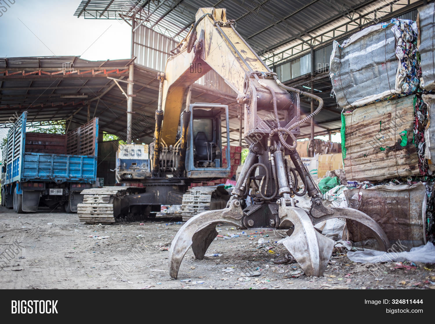 Yellow Waste Trucks Image & Photo (Free Trial) | Bigstock