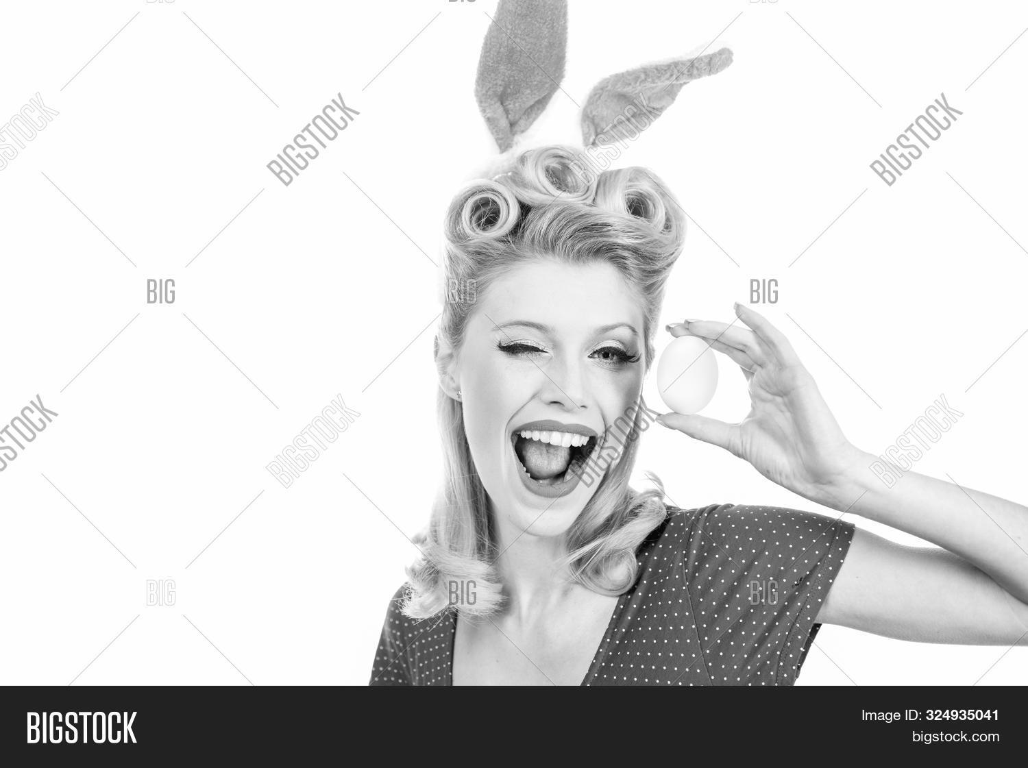 Happy Woman Bunny Ears Image & Photo (Free Trial) | Bigstock