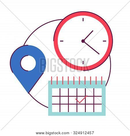 Date, Time Place Icon Vector & Photo (Free Trial) | Bigstock