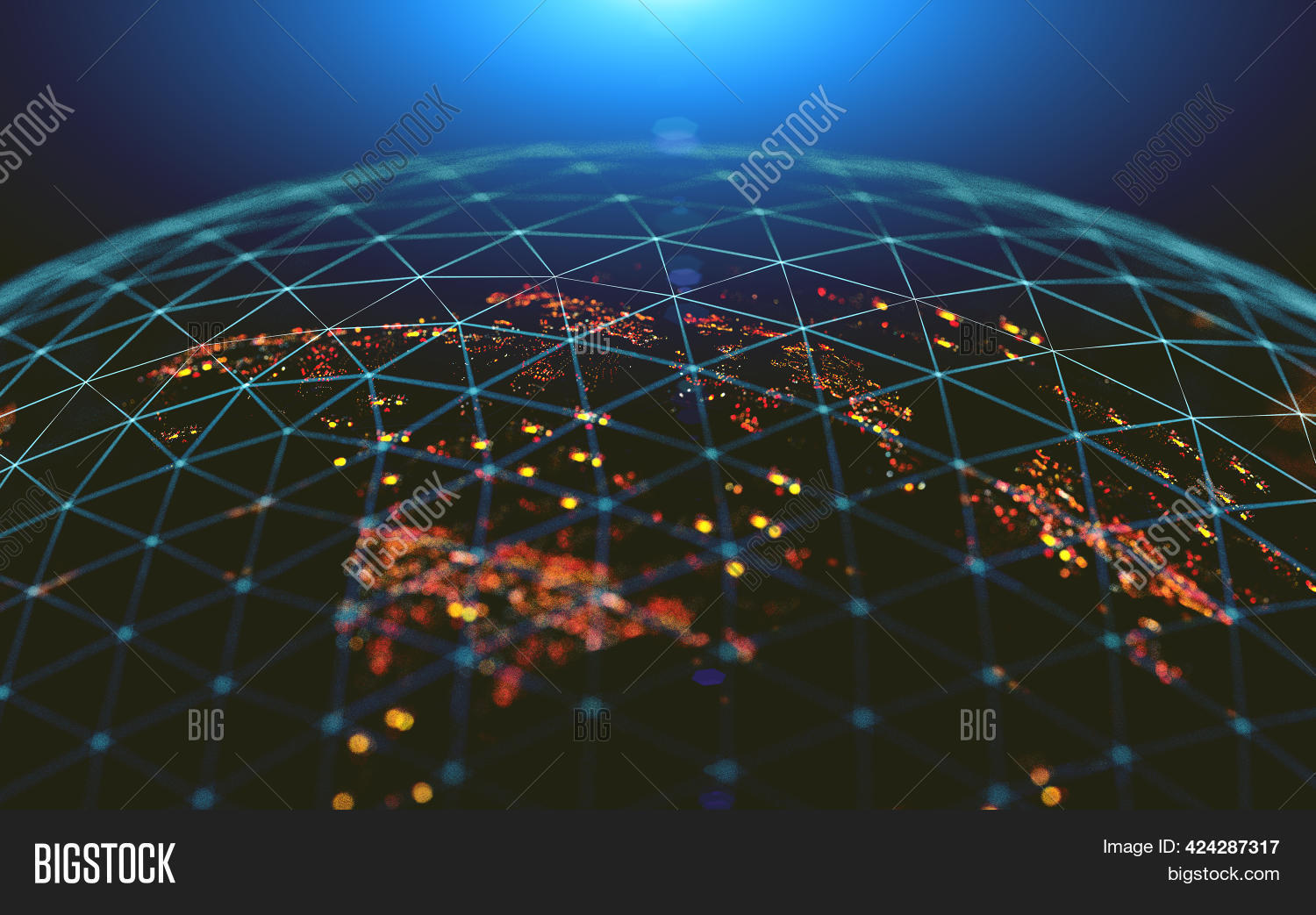 World Map City Lights Image & Photo (Free Trial) | Bigstock