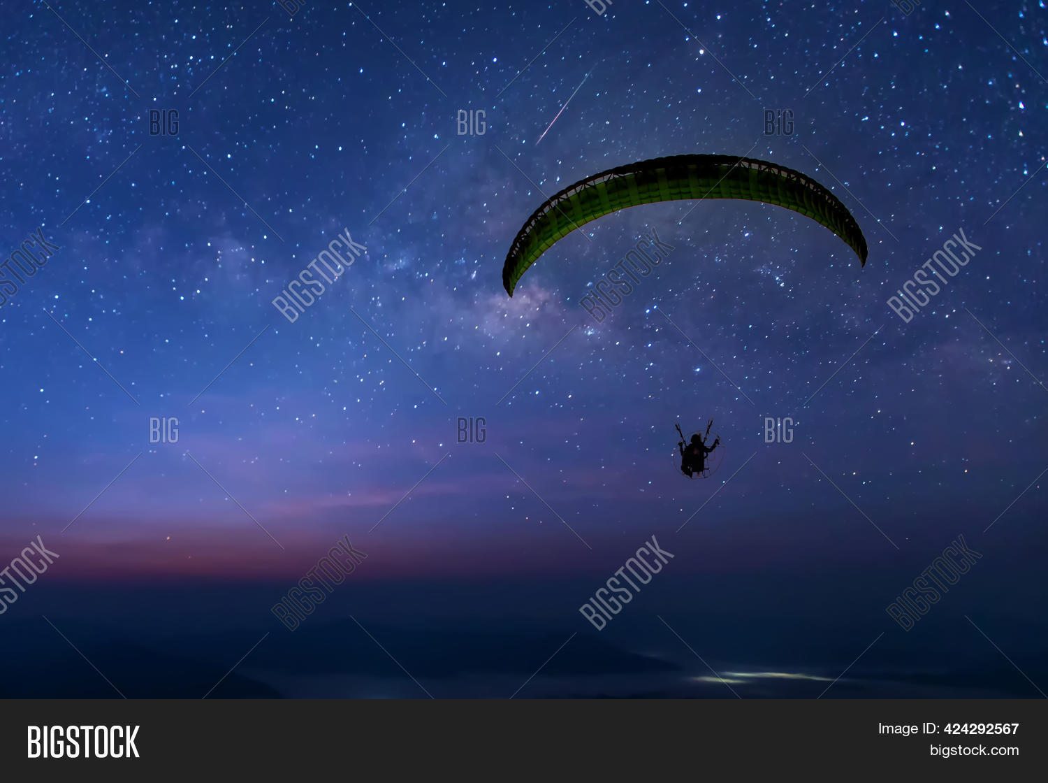 Skydiving Night Image & Photo (Free Trial) | Bigstock