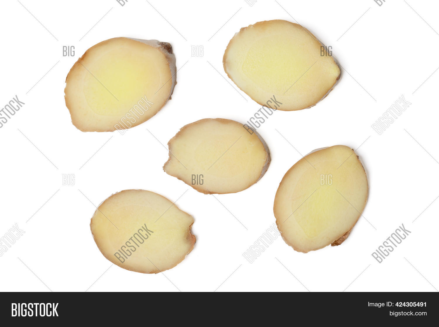 Isolated Sliced Ginger Image & Photo (Free Trial) | Bigstock