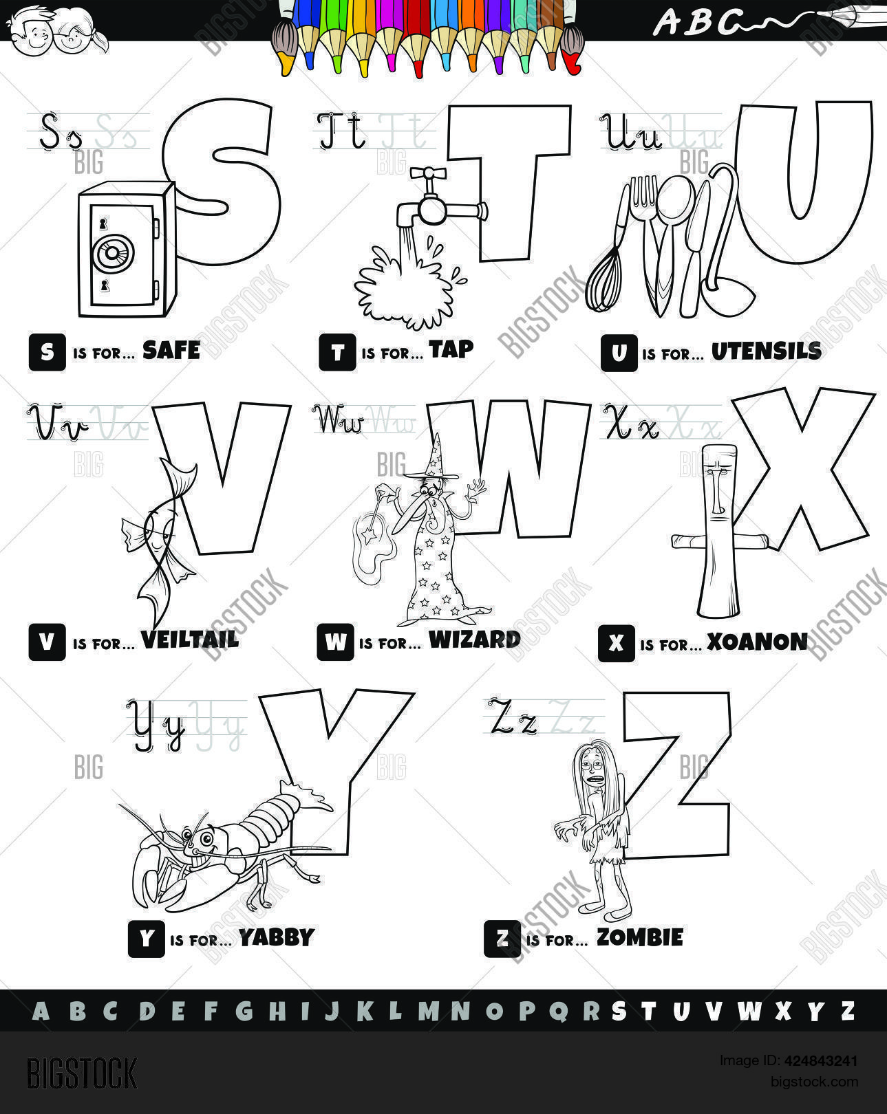 Black White Cartoon Vector & Photo (Free Trial) | Bigstock