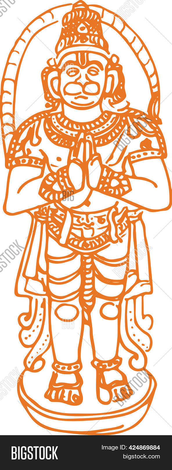 Drawing Lord Hanuman Image & Photo (Free Trial) | Bigstock