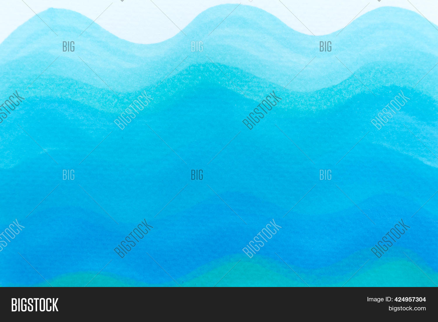 Blue Gradient Wave Sea Image & Photo (Free Trial) | Bigstock