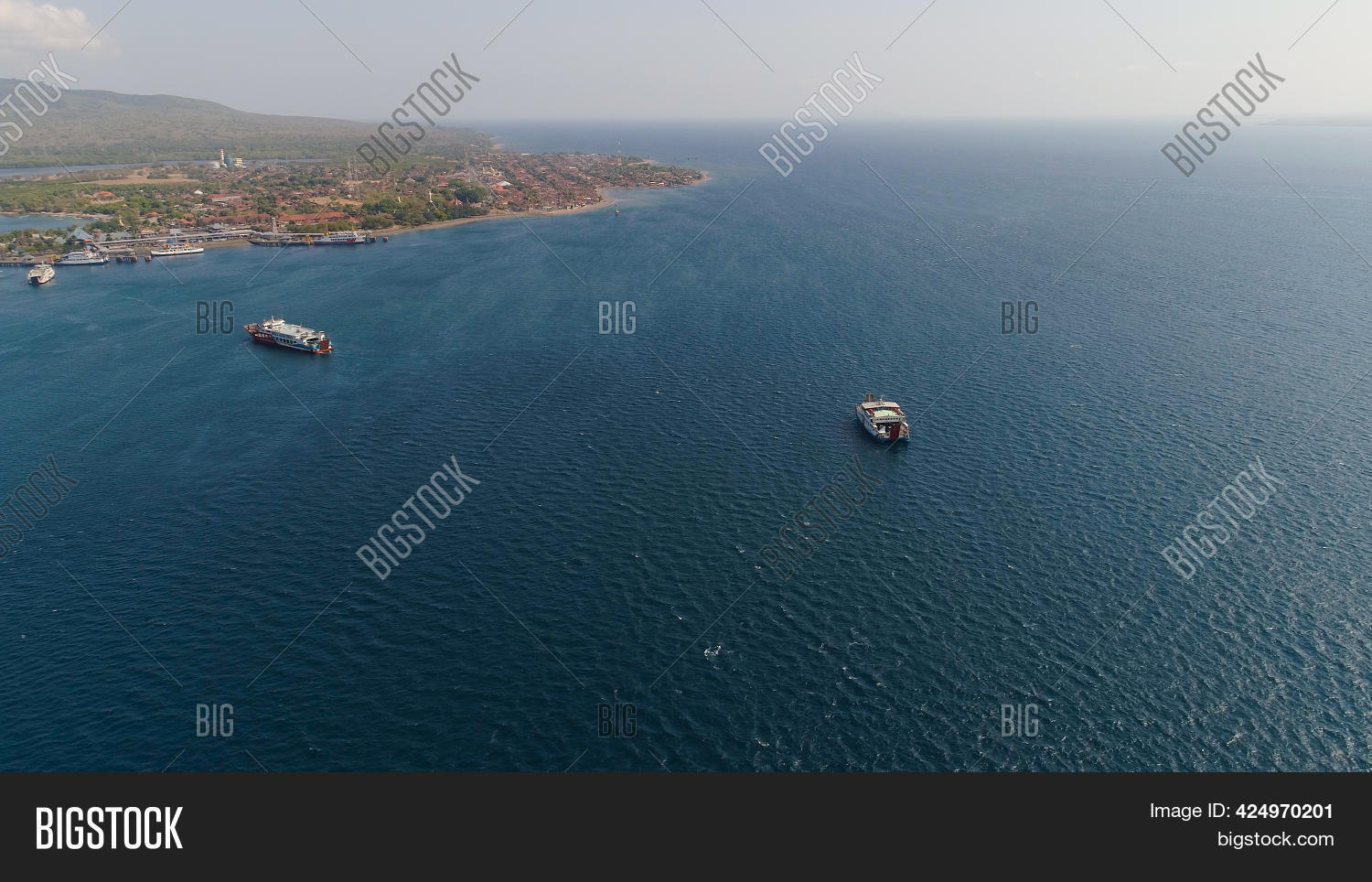 Aerial View Ferry Port Image & Photo (Free Trial) | Bigstock