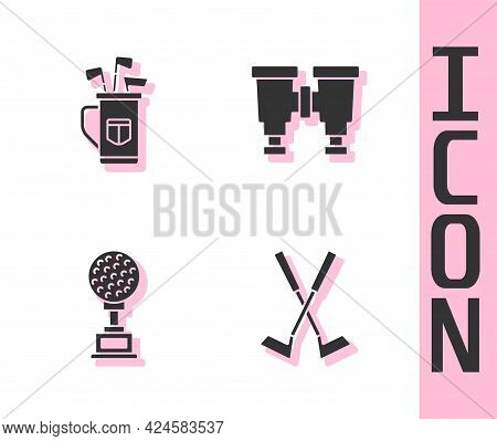 Pink Golf Clubs Crossed