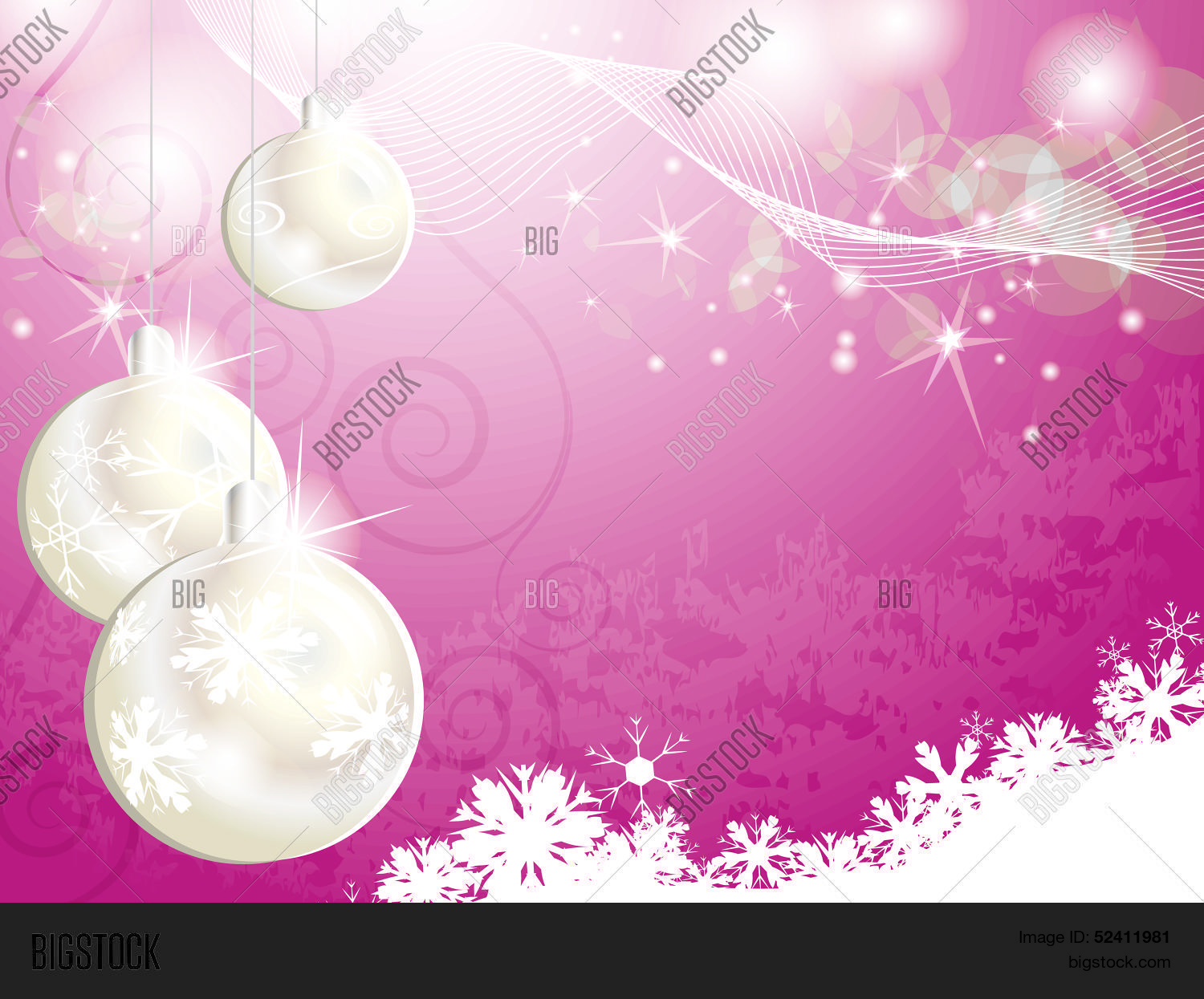 Pink Christmas Vector & Photo (Free Trial) | Bigstock