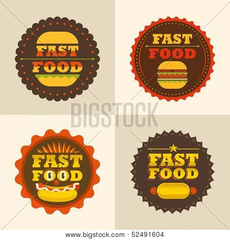 Retro Fast Food 벡터 및 사진(무료 체험) | Bigstock