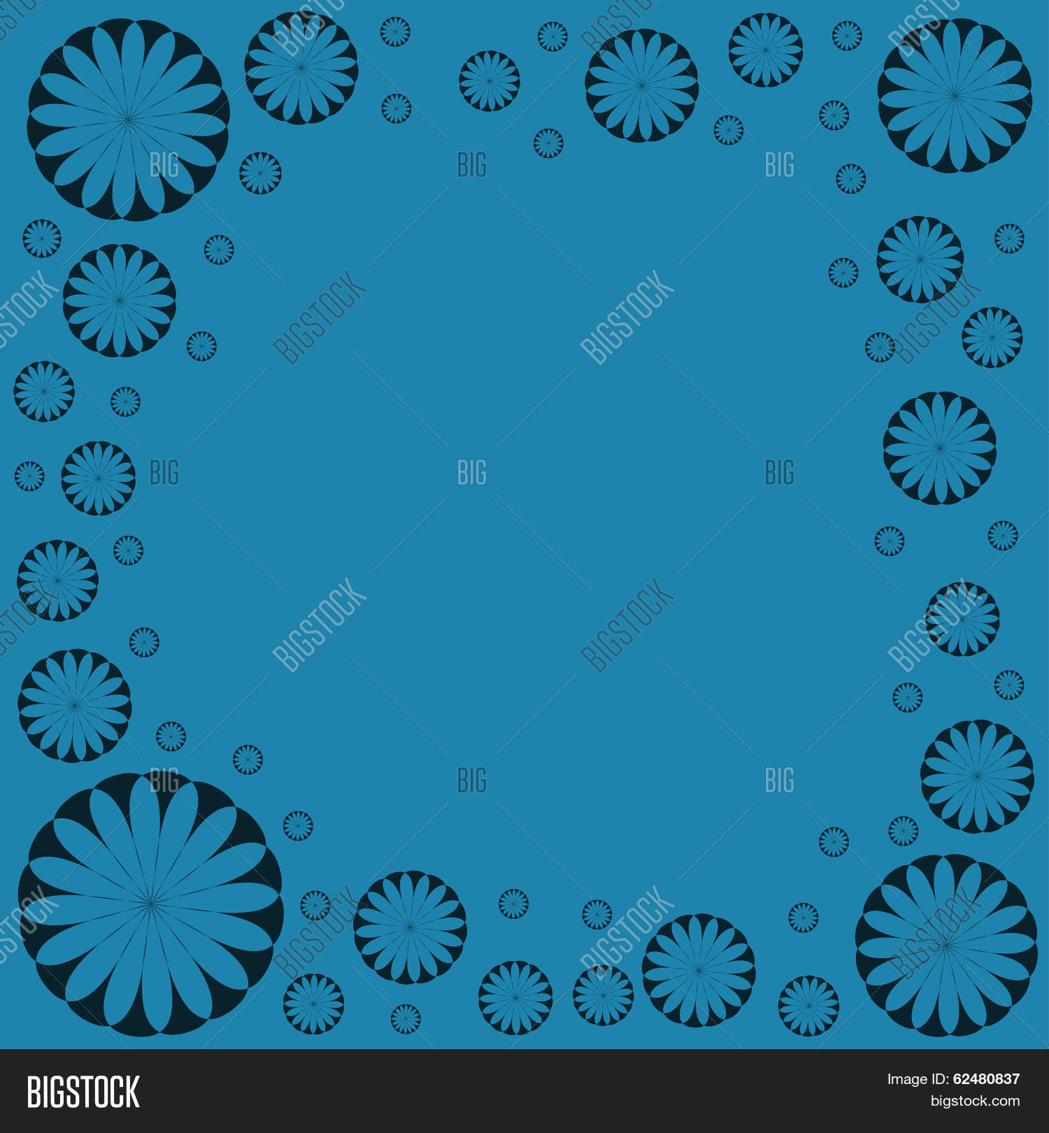 Cyan Flower Frame Vector & Photo (Free Trial) | Bigstock