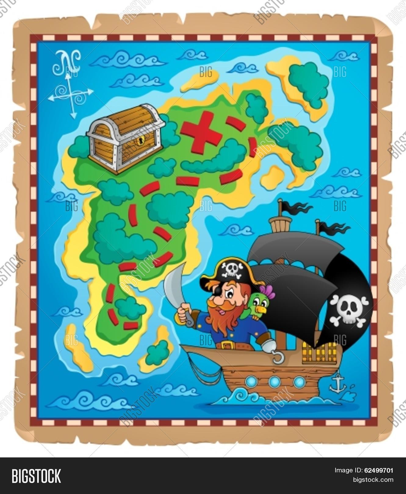 Pirate Map Theme Vector & Photo (Free Trial) | Bigstock