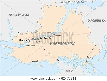 Map Kherson Oblast Vector & Photo (Free Trial) | Bigstock
