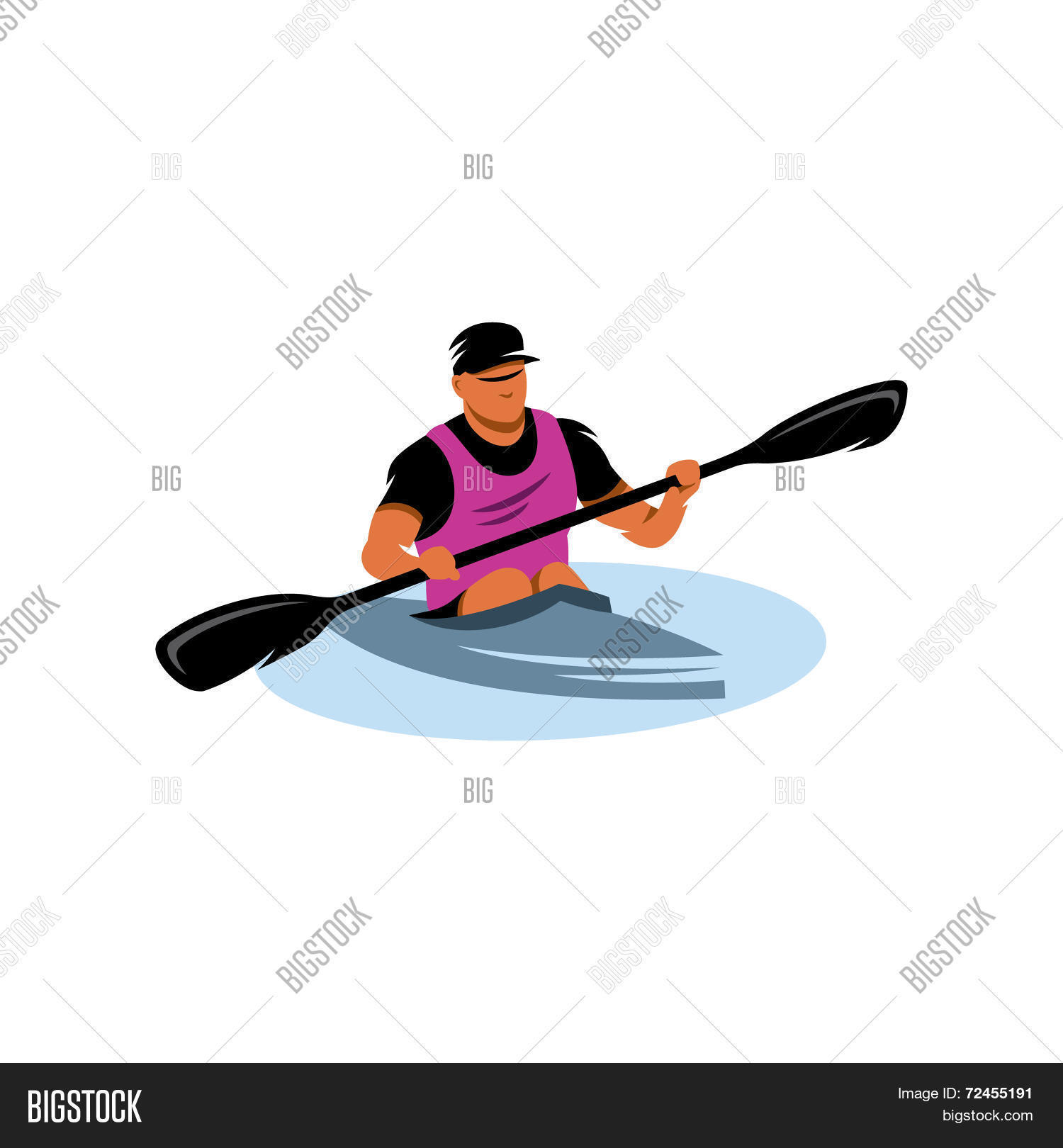 Man Canoe Vector Sign Vector & Photo (Free Trial) | Bigstock