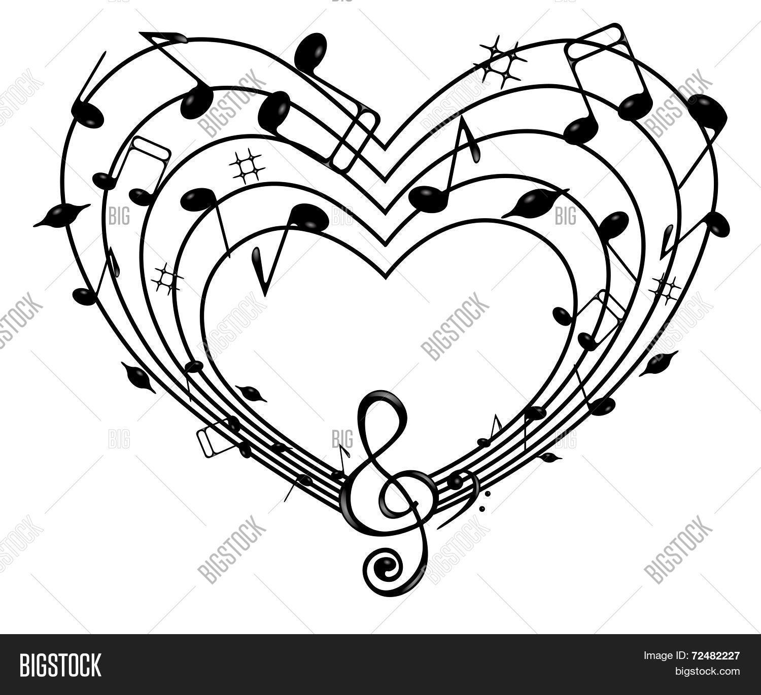 Heart Music Vector & Photo (Free Trial) | Bigstock