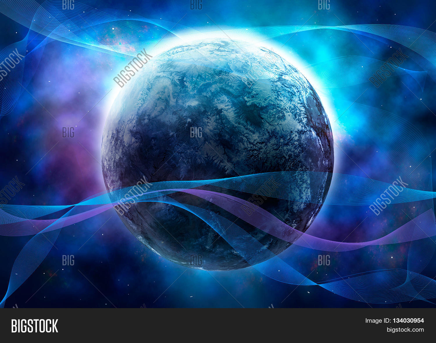Blue Planet Futuristic Image & Photo (Free Trial) | Bigstock
