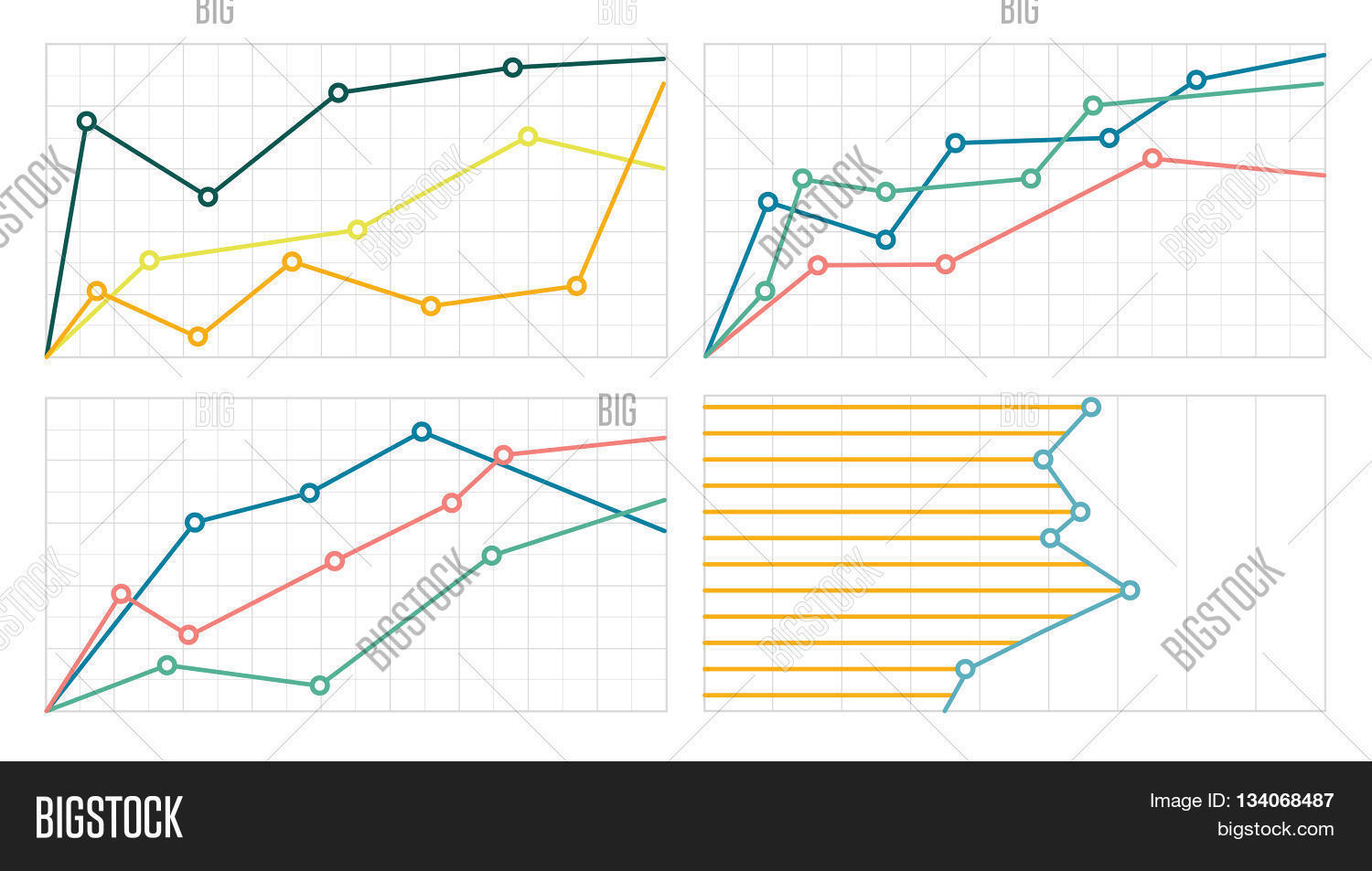 Set Flat Graphs Charts Image & Photo (Free Trial) | Bigstock