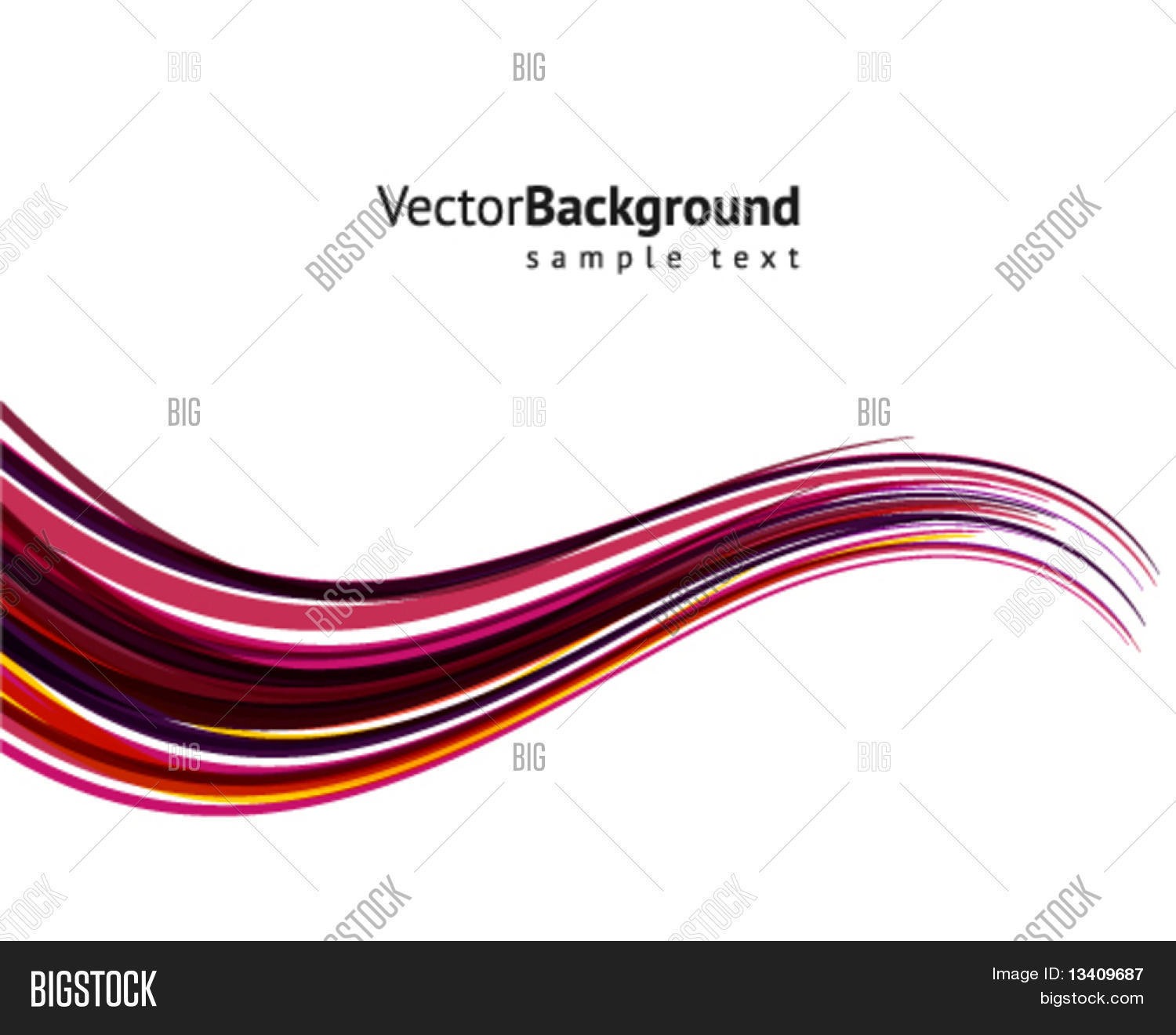 Pink Wave Vector Vector & Photo (Free Trial) | Bigstock