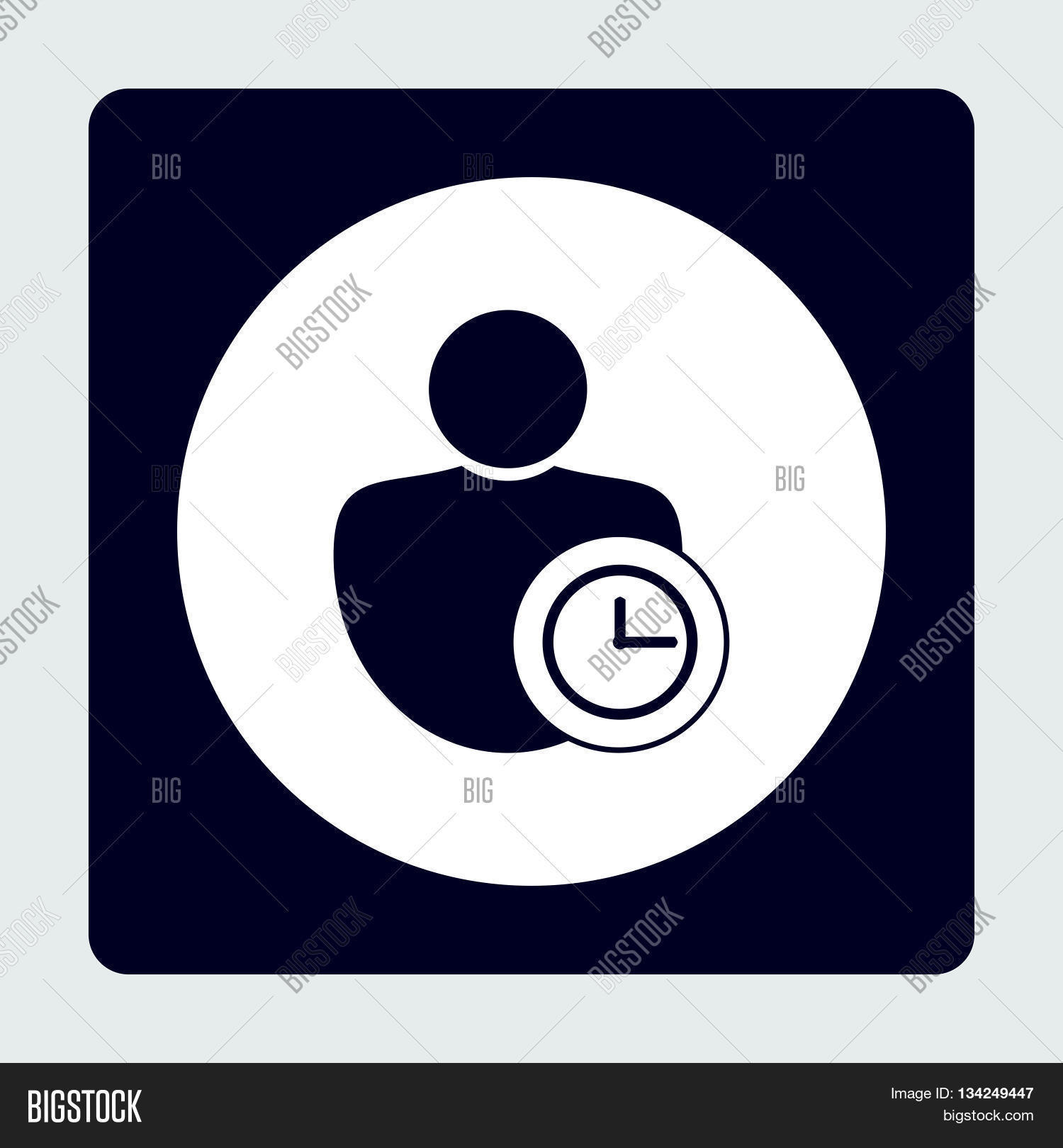 User Time Icon Vector Vector & Photo (Free Trial) | Bigstock