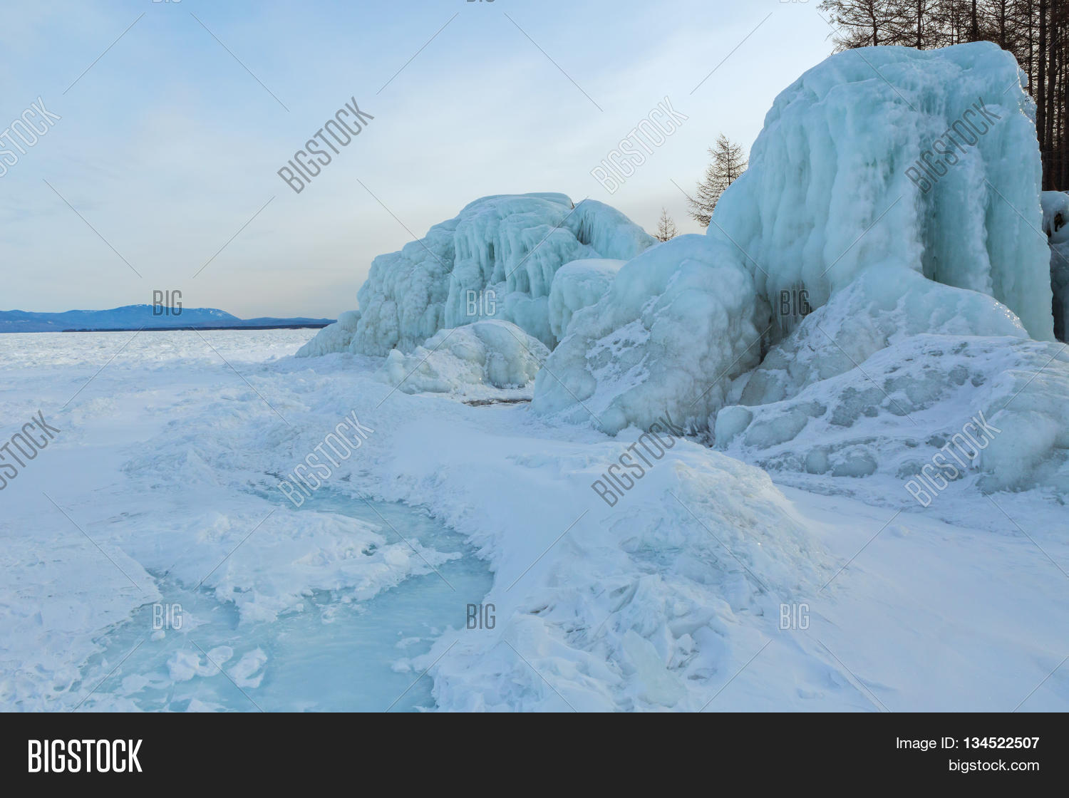 Icy Waves On Beach Image & Photo (Free Trial) | Bigstock