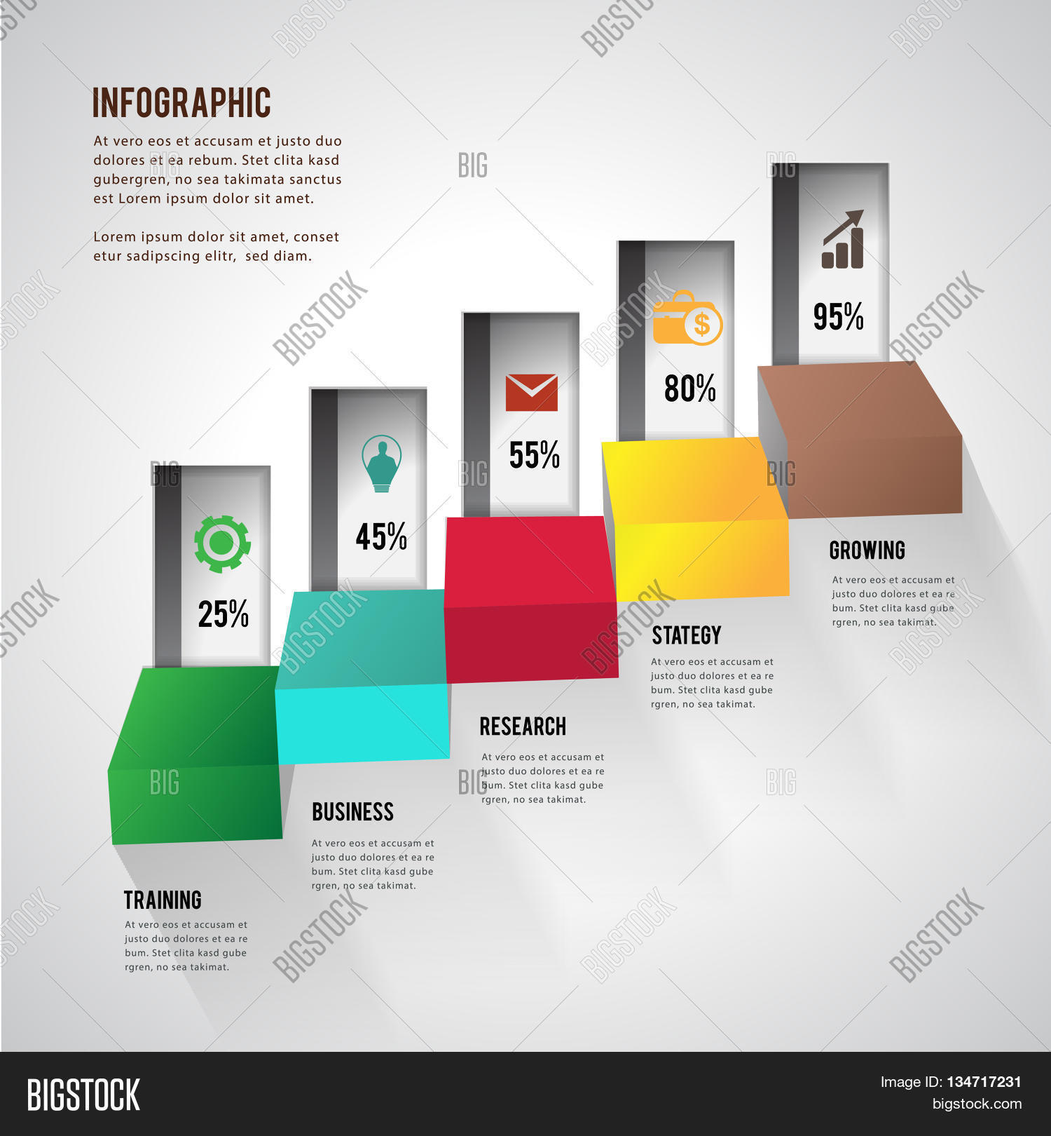 Step Infographic Chart Image & Photo (Free Trial) | Bigstock