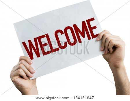 Welcome Placard Image & Photo (Free Trial) | Bigstock