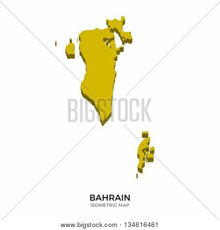 Isometric Map Bahrain Vector & Photo (Free Trial) | Bigstock