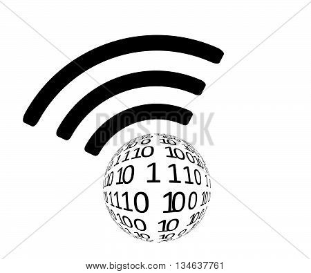 Wifi Icon Flat.Global Vector & Photo (Free Trial) | Bigstock