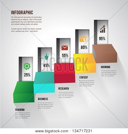 Step Infographic Chart Image & Photo (Free Trial) | Bigstock
