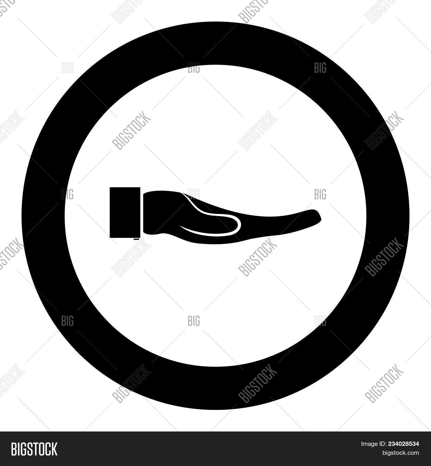 Hand Icon Black Color Vector & Photo (Free Trial) | Bigstock