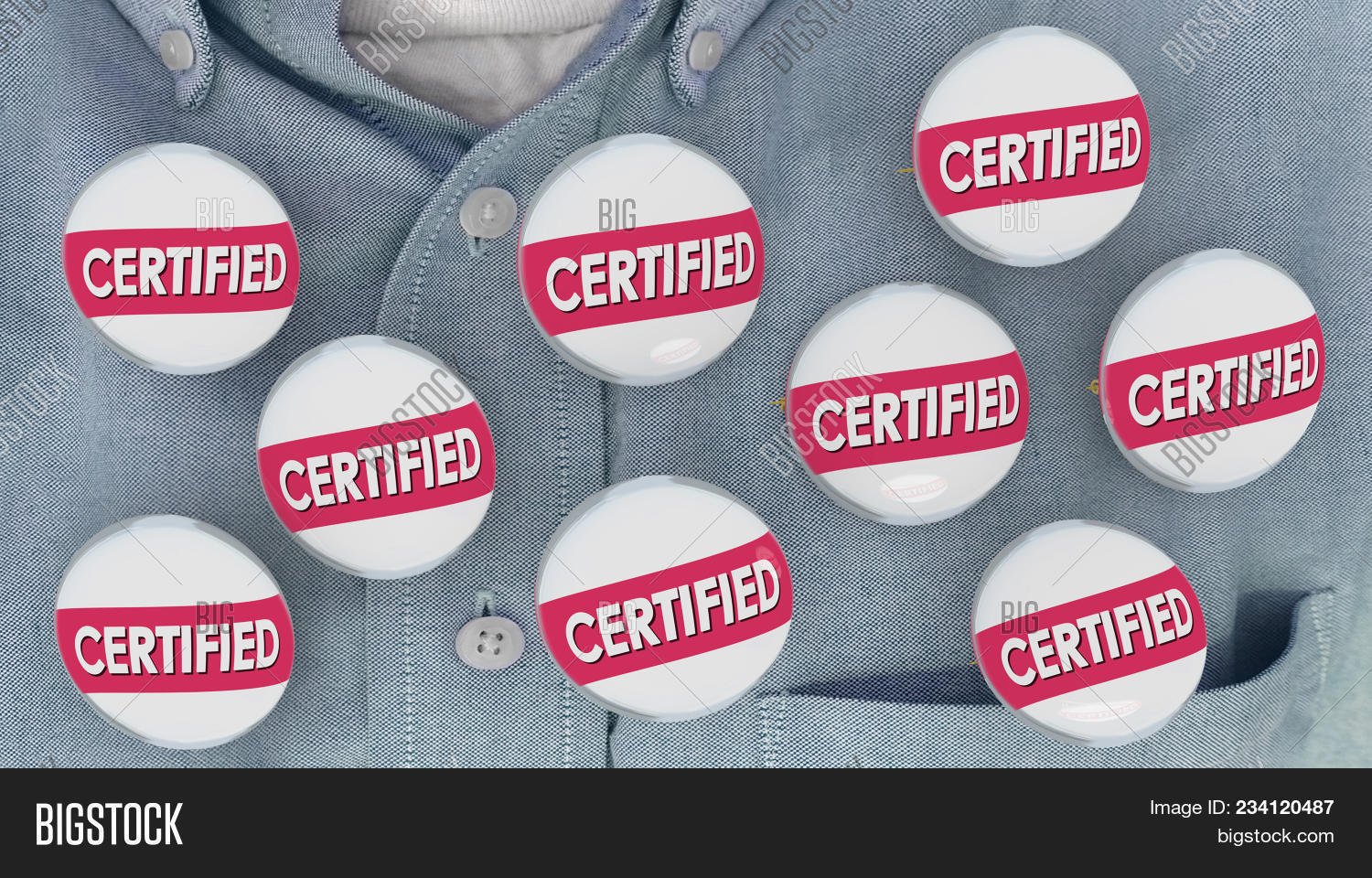 Certified Pins Buttons Image & Photo (Free Trial) | Bigstock