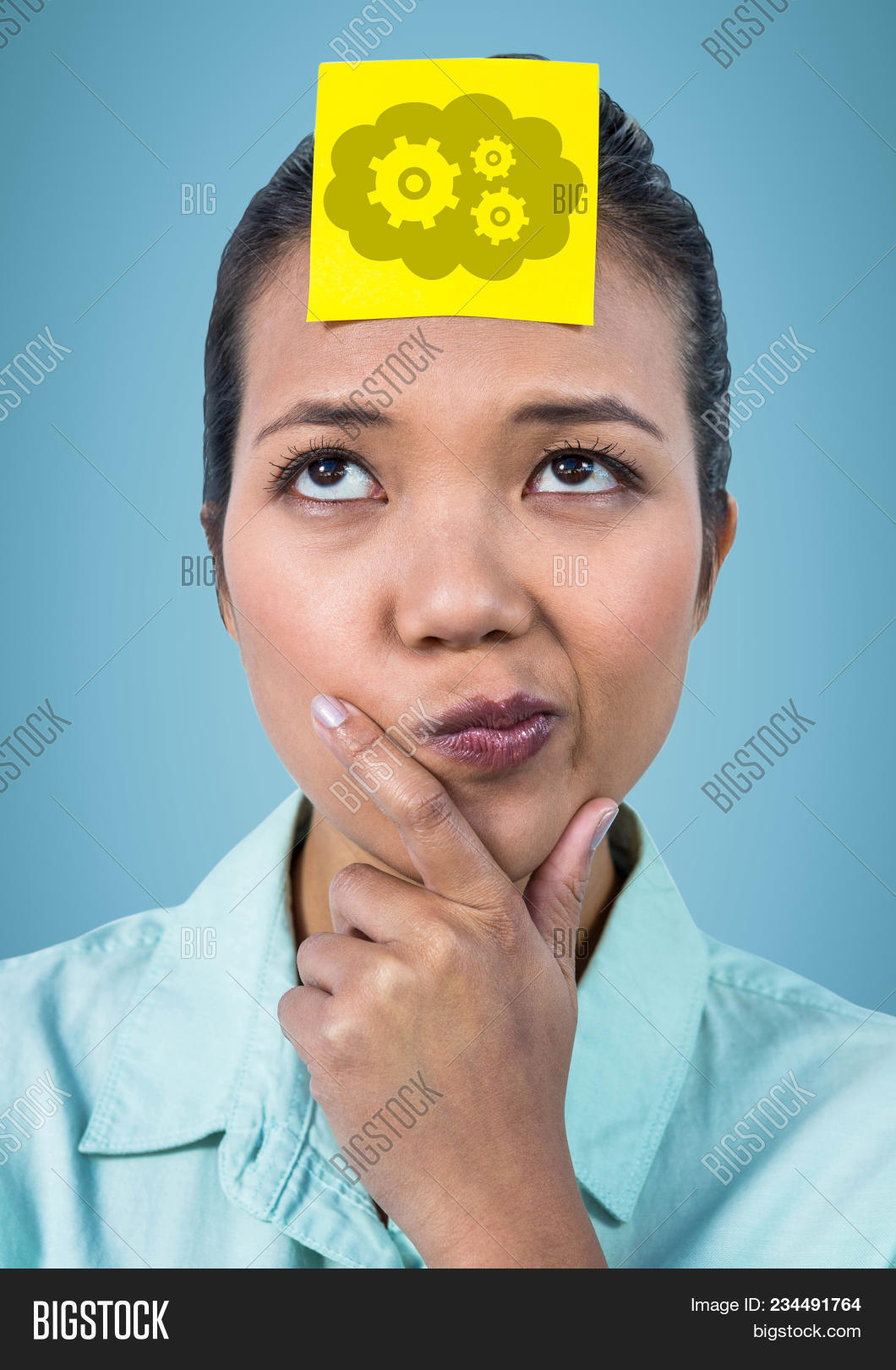 Woman Thinking Yellow Image & Photo (Free Trial) | Bigstock