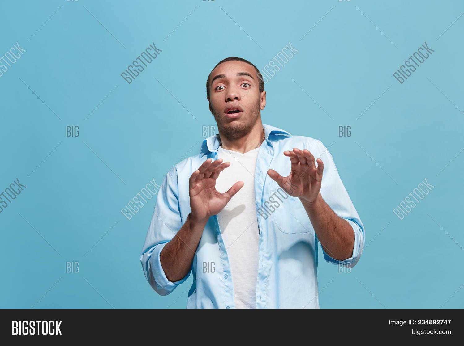 Portrait Scared Man On Image & Photo (Free Trial) | Bigstock