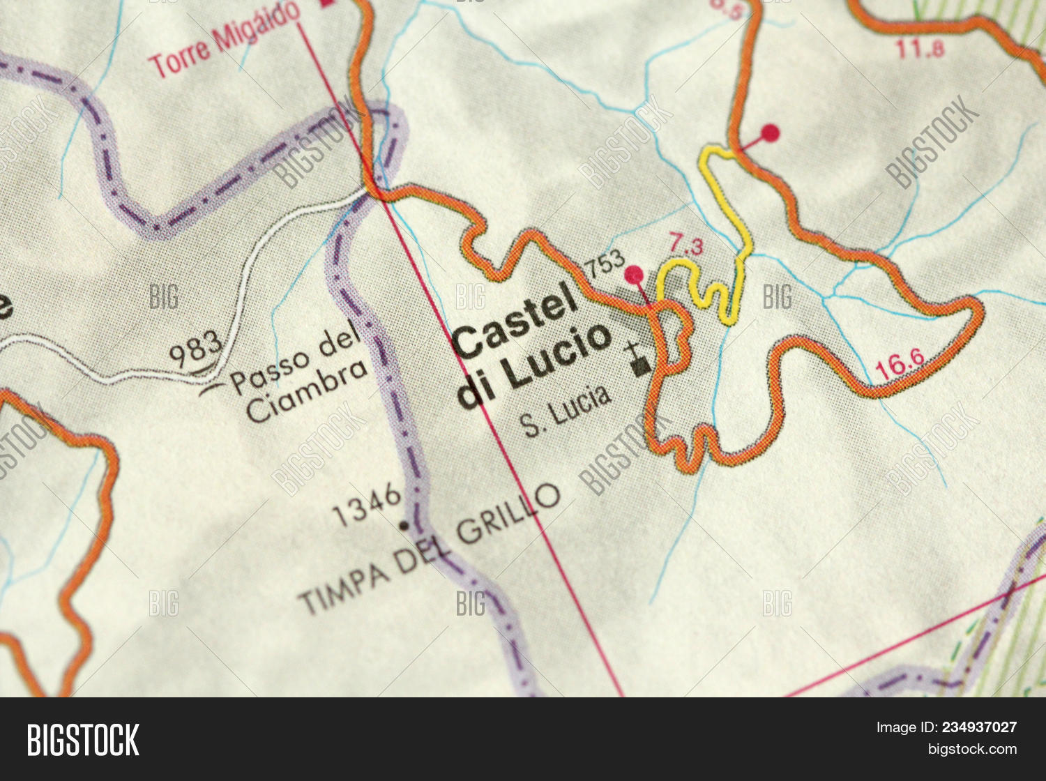 Castel Di Lucio. Map. Image & Photo (Free Trial) | Bigstock