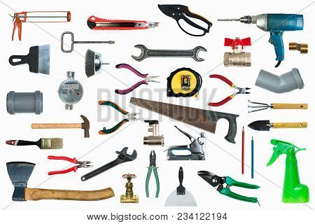Tool Collage Isolated Image & Photo (Free Trial) | Bigstock