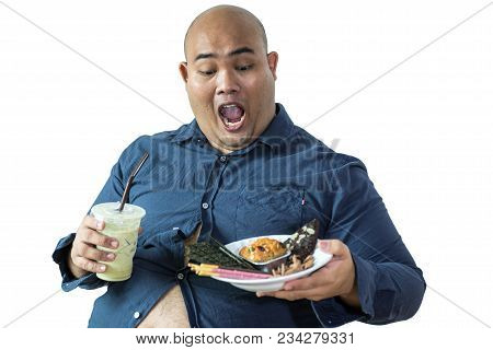 Fat Man Eating, Image & Photo (Free Trial) | Bigstock