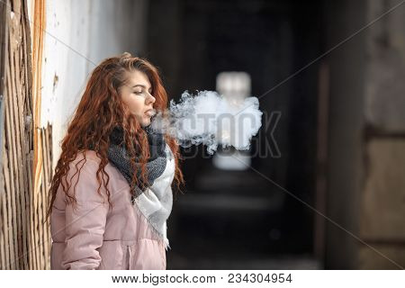 Vape E-cig. Young Cute Image & Photo (Free Trial) | Bigstock