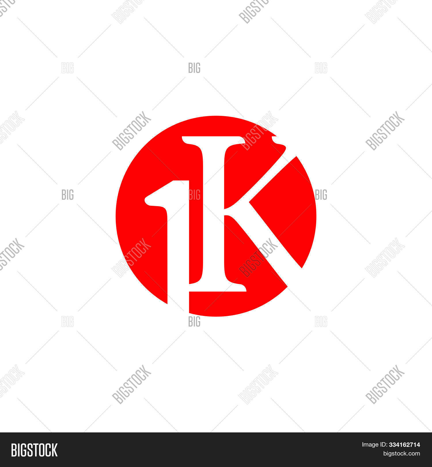 Letter 1k Circle Vector & Photo (Free Trial) | Bigstock