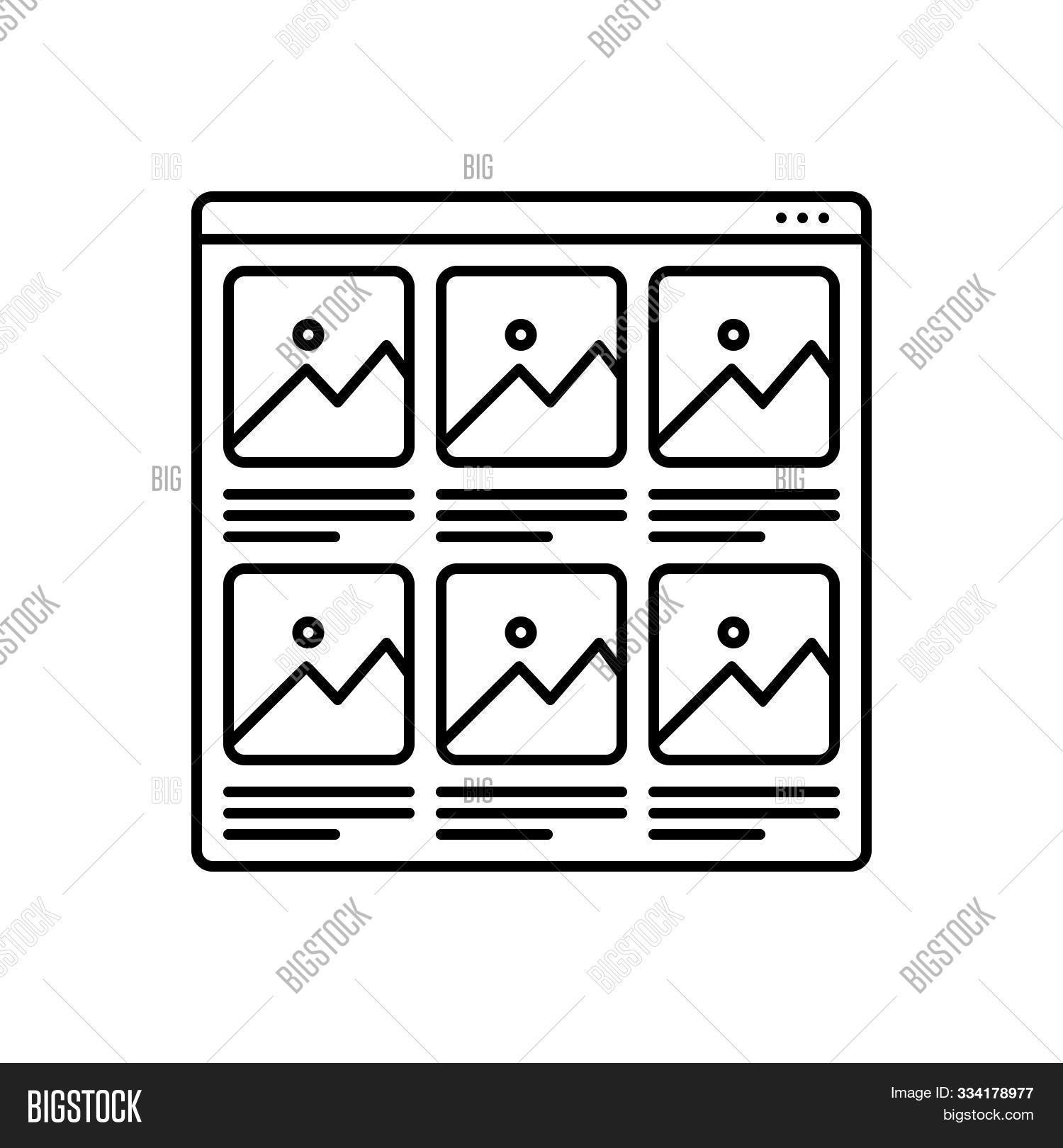 Black Line Icon Vector And Photo Free Trial Bigstock