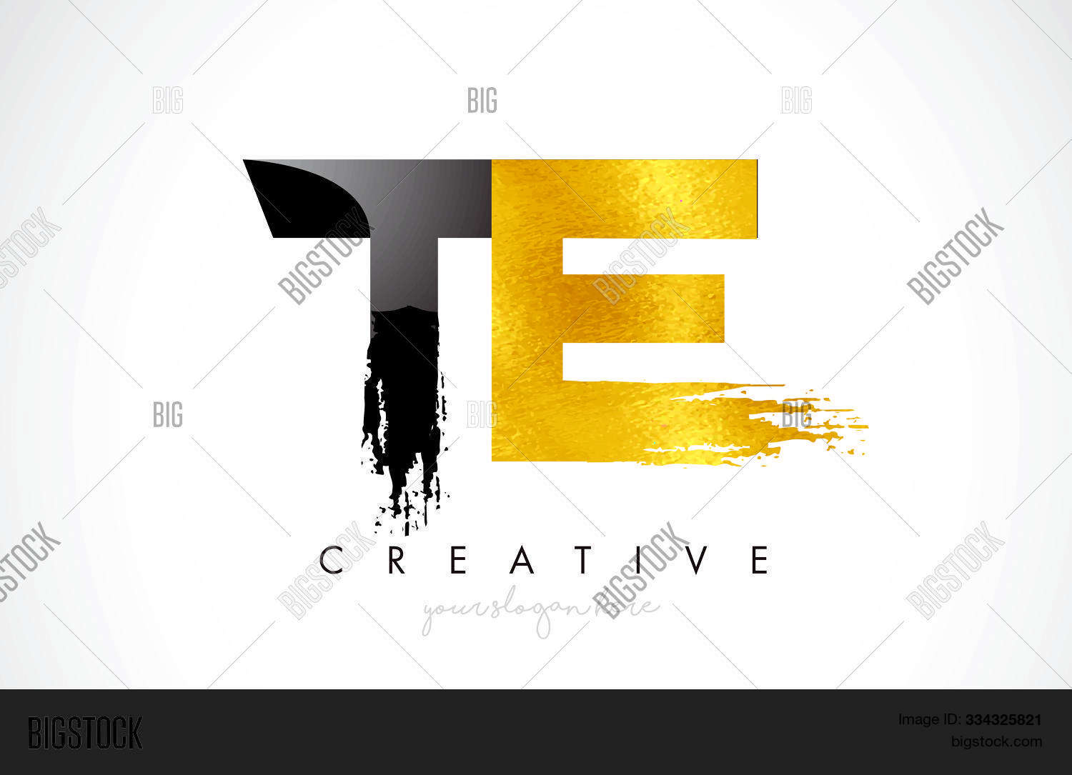 Te Letter Design Vector & Photo (Free Trial) | Bigstock